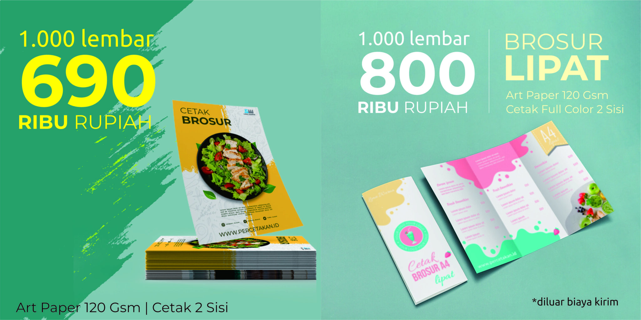 Brosur A4 - Lima Warna Offset Printing
