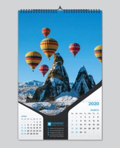Contoh Desain Kalender Dinding - Lima Warna Offset Printing